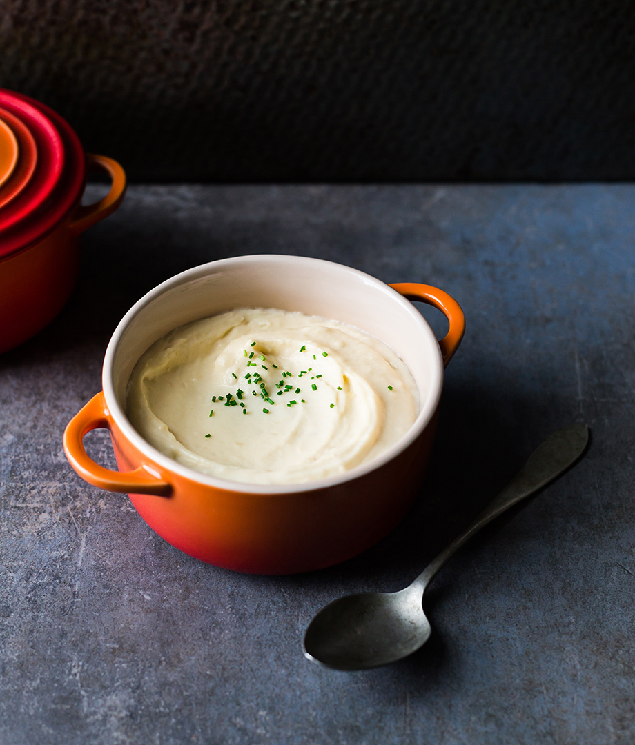 Purée de pommes de terre, céleri-rave et Blackburn façon aligot ...